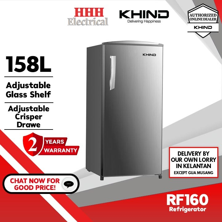 KHIND 158L Single Door Refrigerator RF160 /Peti Sejuk 1 Pintu KHIND ...