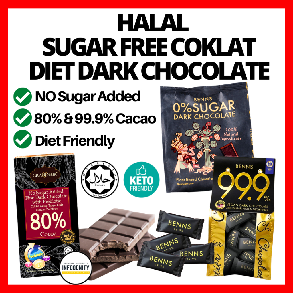 SKINNY CHOCOLATE Sugar Free Coklat Bar Diet Coklat Diet Atkins ...