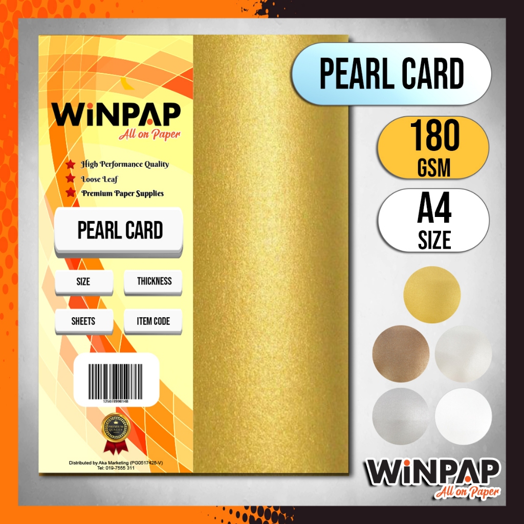 WPP Pearl Card (A4, 180gsm) Shiny Card, A4 Pearl Card, Cream Colour ...