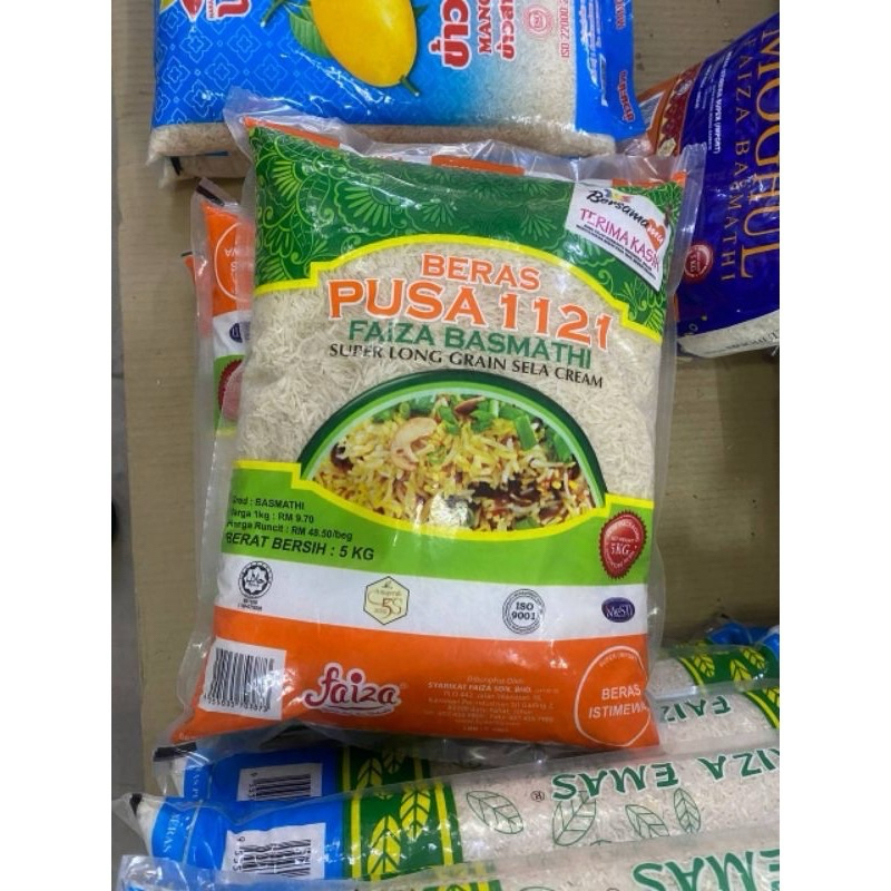 Faiza Rice Basmathi Pusa (5kg) | Shopee Malaysia