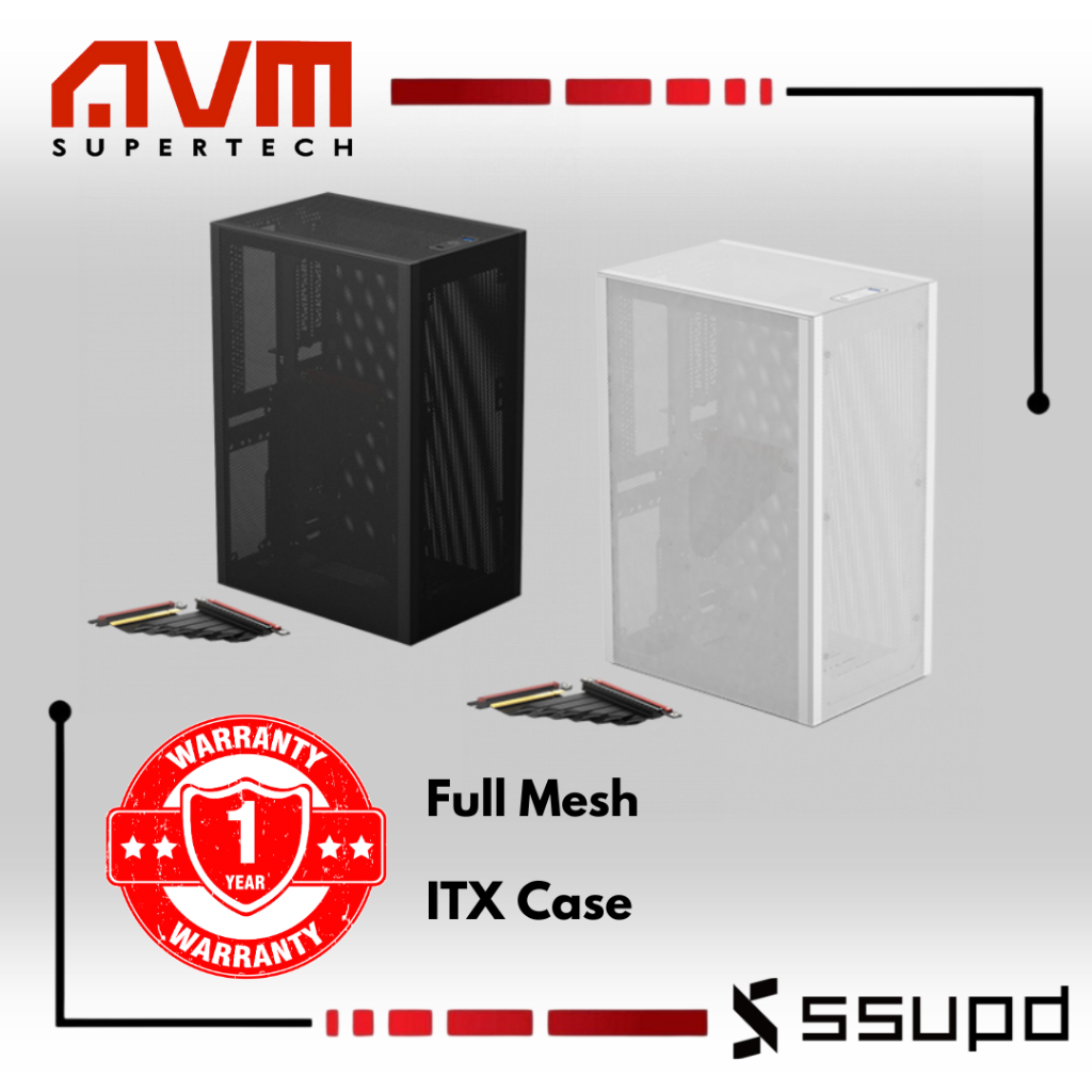 AVM SSUPD Meshlicious Full Mesh ITX PC Desktop Casing With PCIe 4.0 ...