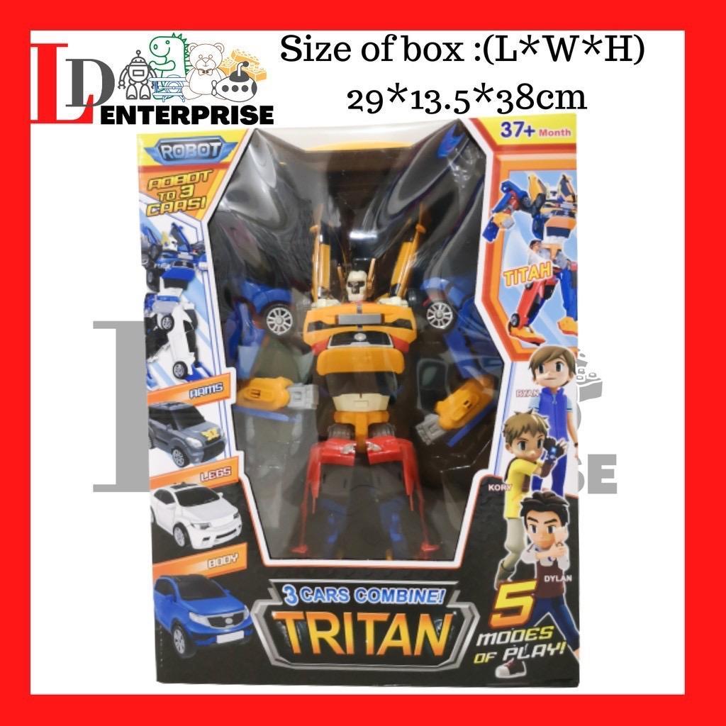 [LD]TR TITAN Deltratron Police Tron Robot Cars Transformer Toy 3in1 ...