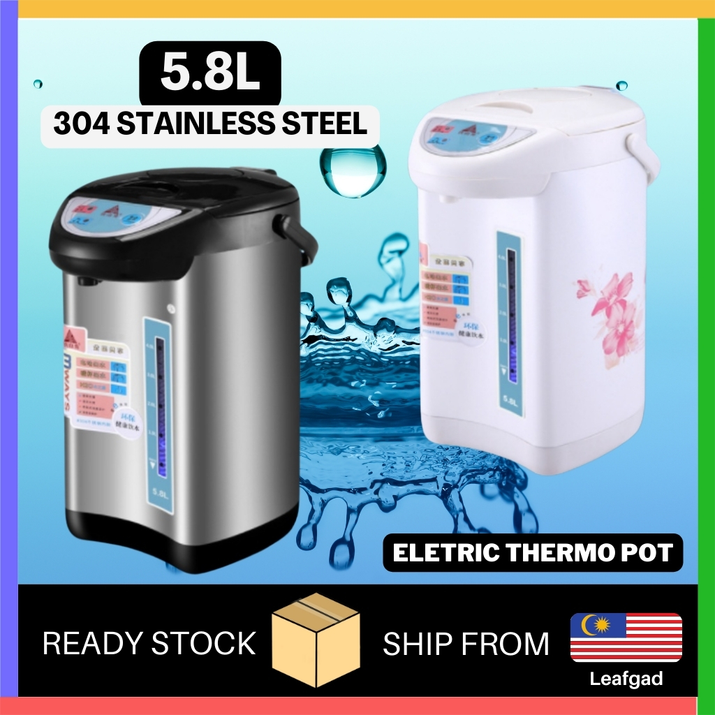 5.8L Stainless Steel Large Capacity Double Wall BPA FREE Cool Touch Tea ...