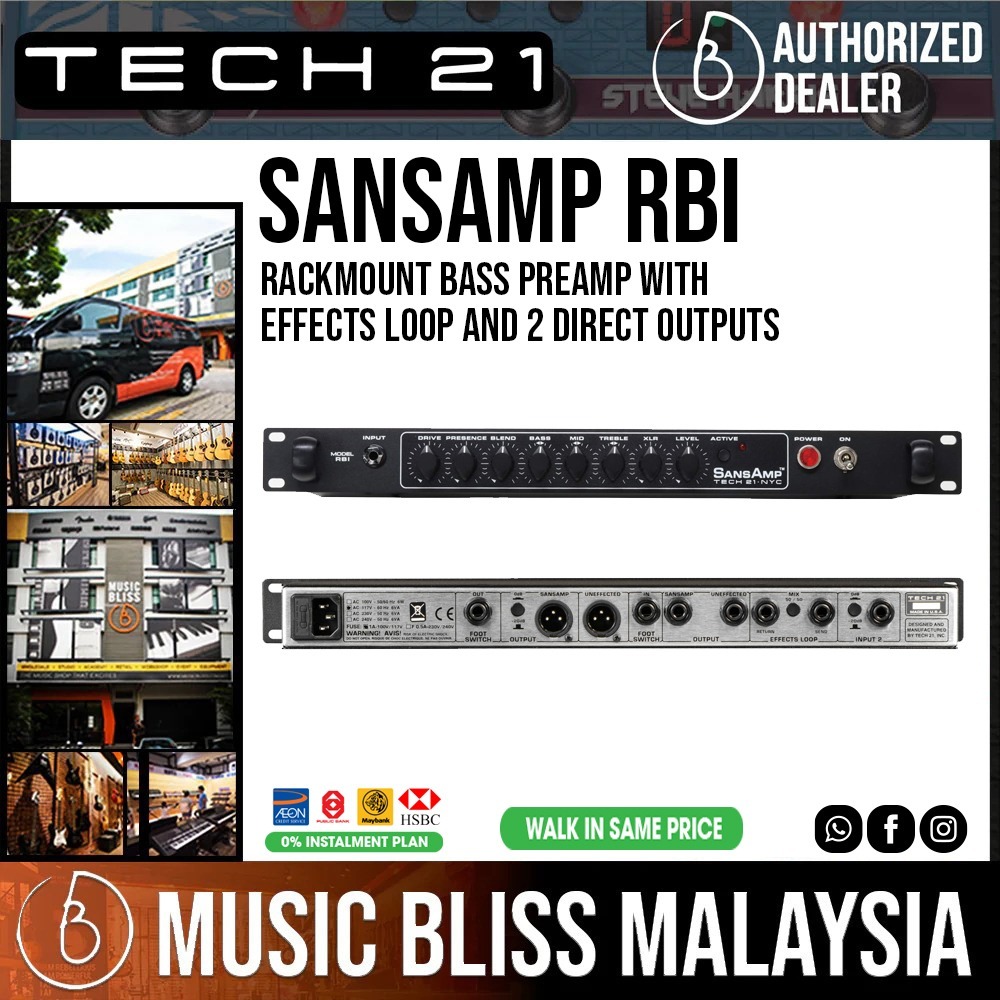 Tech 21 SansAmp RBI Bass Preamp (240V) | Shopee Malaysia