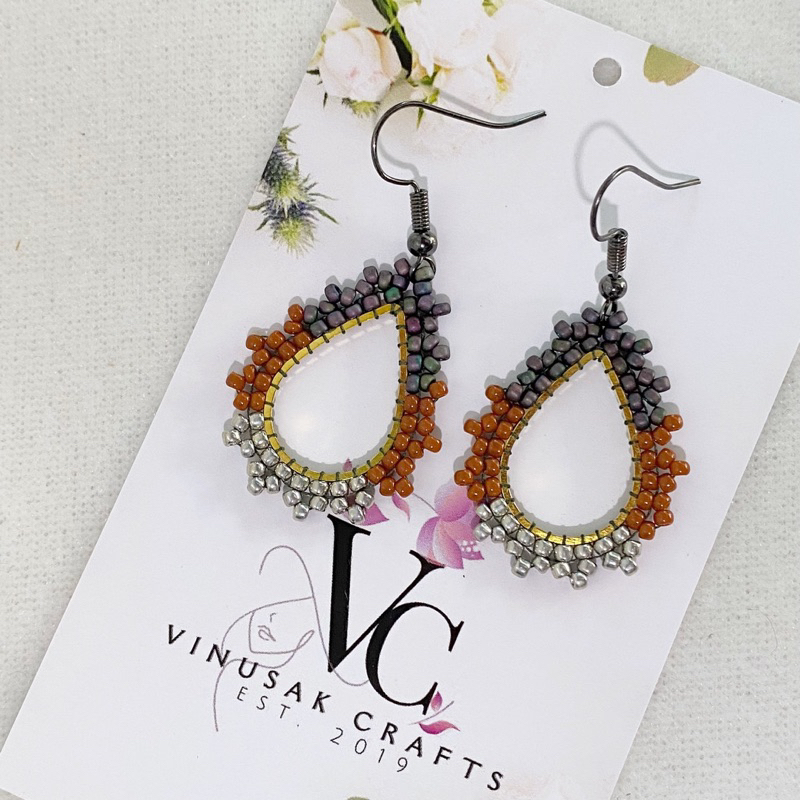 Vinusak Crafts | Handmade Beaded Earrings | Borneo Crafts | Sabah ...