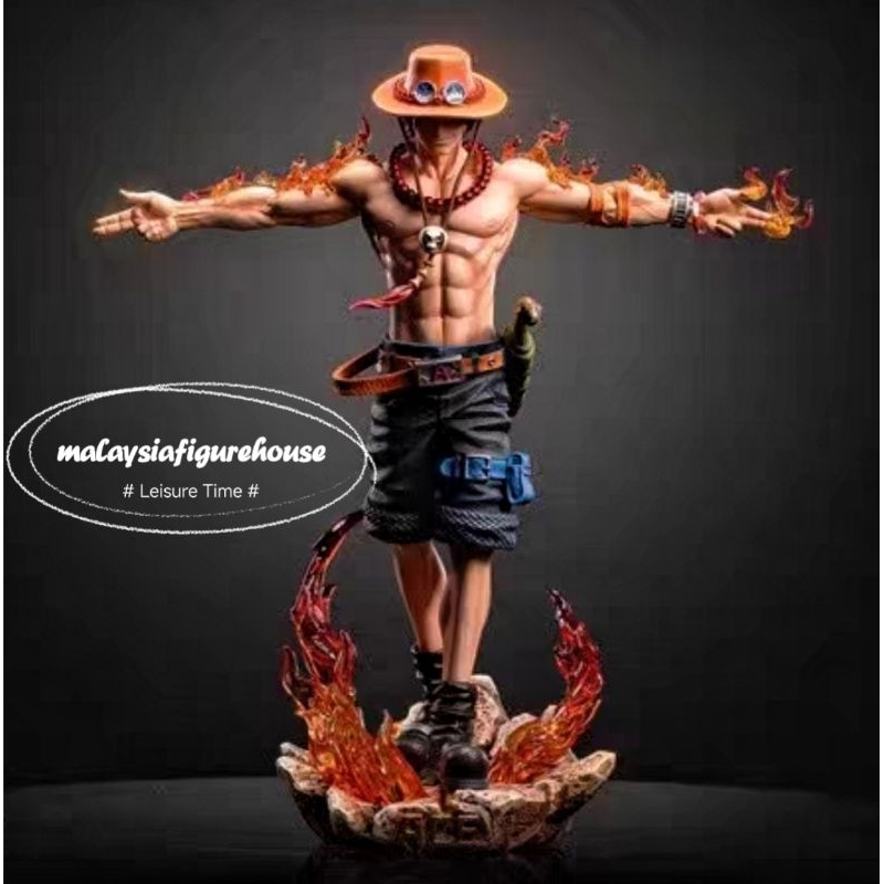 🔥READY STOCK🔥30CM ONE PIECE LX MAX OPEN ARM PORTGAS D ACE CROSS LIGHT ...