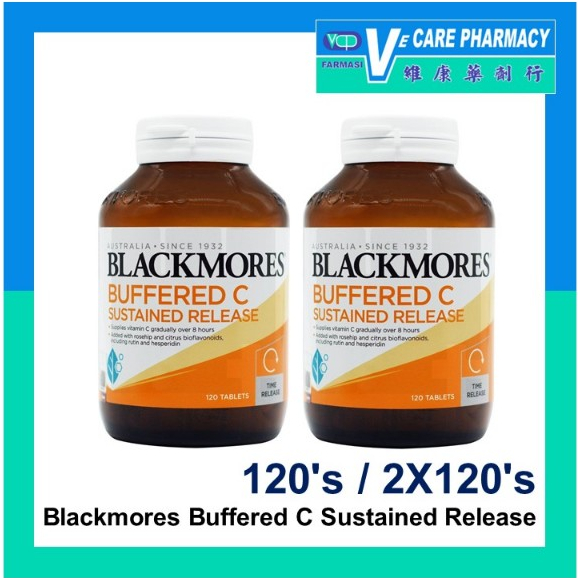 Blackmores Buffered C Sustained Release 120's/2X120's Vitamin C (Exp ...