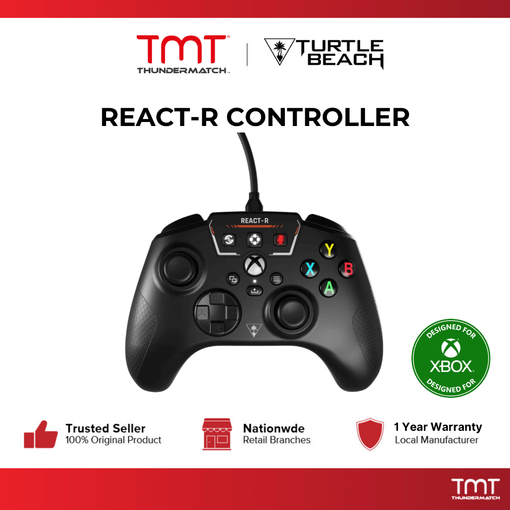 Turtle Beach REACT-R Gaming Controller / Vibration Feedback ...