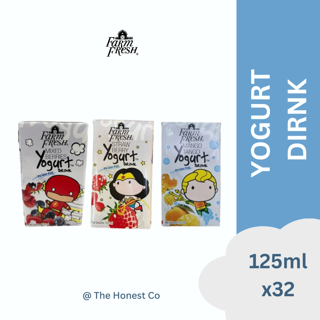 FARM FRESH UHT YOGURT DRINK 125ML X 32 PACKS - 1 CARTON (MIXED BERRIES ...