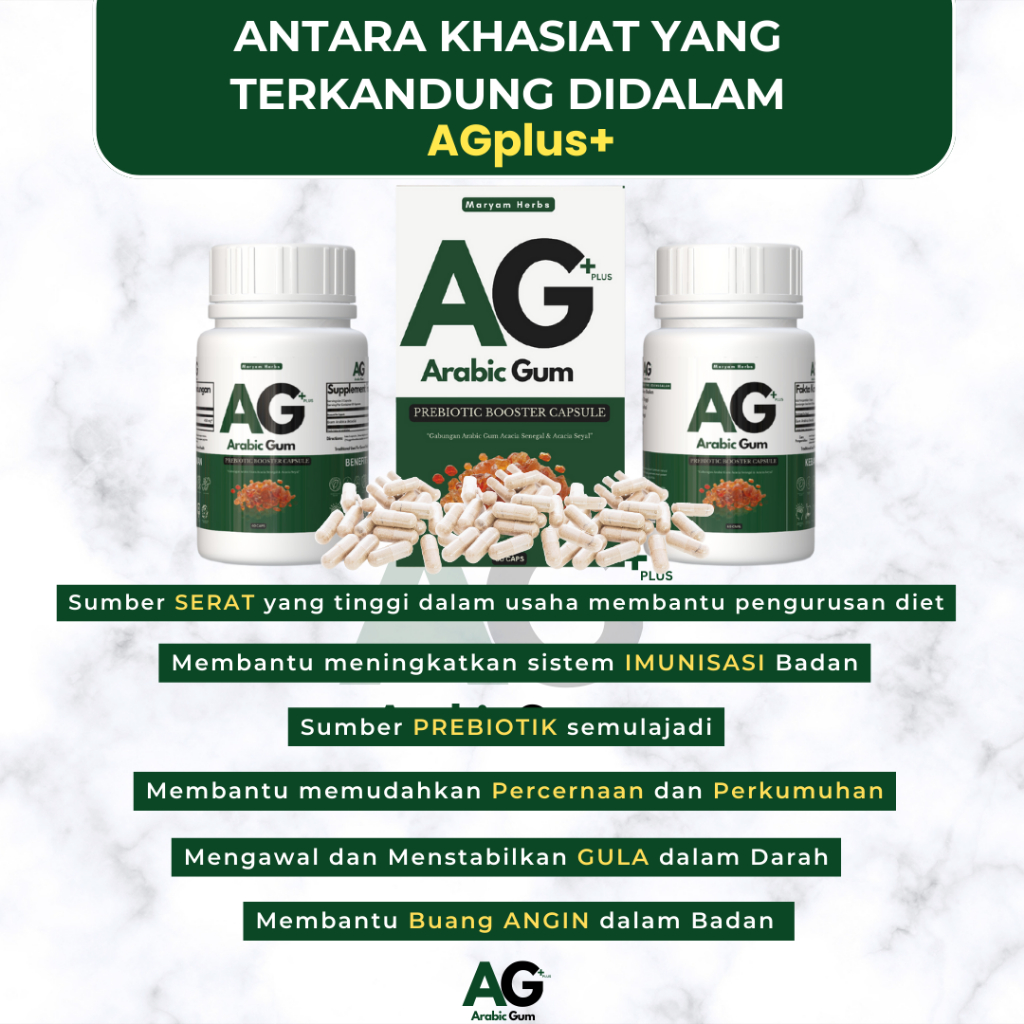 ArabicGum 1 Botol Kapsul Penawar Masalah Gastrik Gerd Pedih Ulu Hati ...