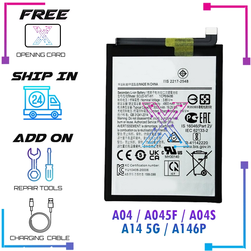 Battery WT-W1 / WT-S-W1 Compatible For Samsung A04 A045F / A04S A14 5G ...