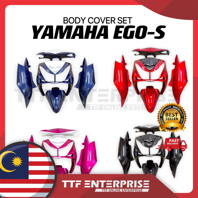 YAMAHA EGO-S BODY COVER SET ( COMPLETE ) EGO S KAVER LUAR MOTO FULLSET ...