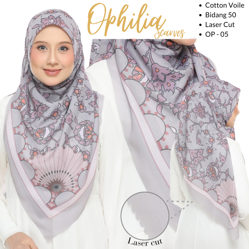 (Raya Collection) Tudung Bawal Cotton Corak bidang 50 inci Baby Seam ...
