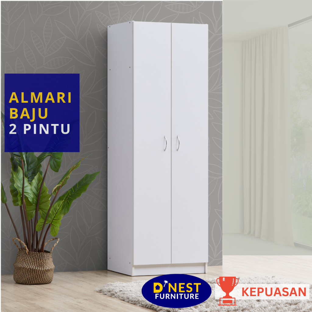 Almari Baju 2 Pintu Murah (T12) Almari tudung Almari Hanging - D' Nest ...