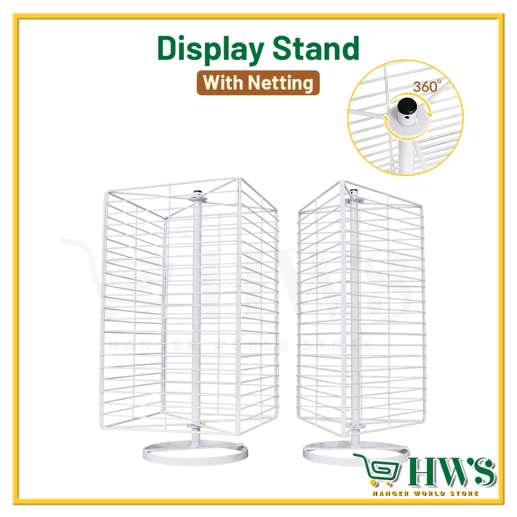 HWS 3 WAY AND 4 WAY DISPLAY STAND DISPLAY STAND WITH NETTING | Shopee ...