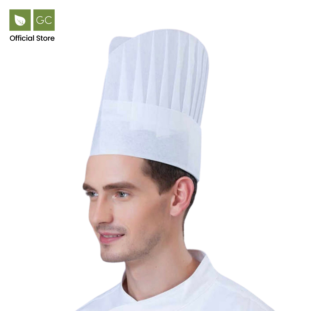 Disposable Chef Toque, 23cm — Chef Hat, Ventilated, For Restaurants ...