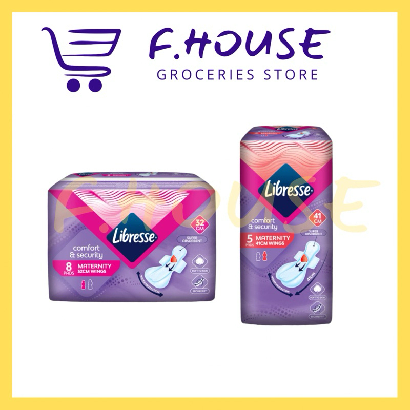 Libresse Maternity Wider Back Night Wings 32cm(8’s) / 41cm(5’s ...