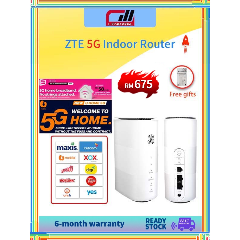 ZTE MC801A- 3 logo 5G 3.4Gbps Sim Router Support all Sim | Shopee Malaysia