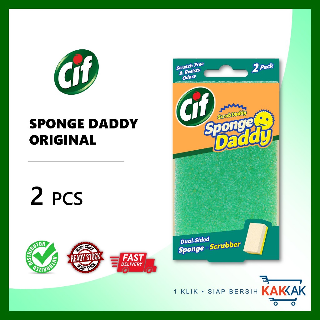 Cif Sponge Daddy Scrubber, Span Dapur, 2 Unit - Cif Sponge Daddy ...
