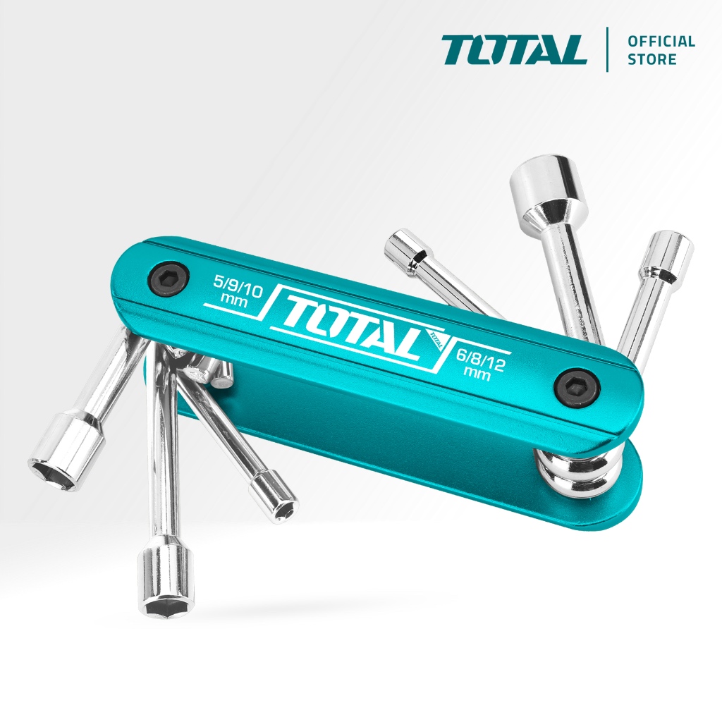 TOTAL Folding Nut Driver Set Portable Pocket/Travel Size (5mm-12mm/6 ...