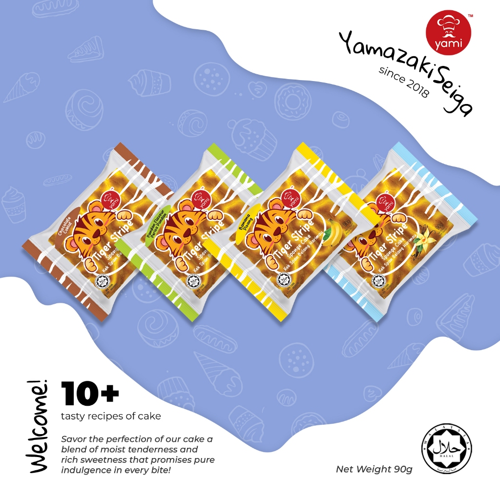 Yami Tiger Stripe Sponge Cake Series Kek Span Banana/Chocolate/Pandan ...