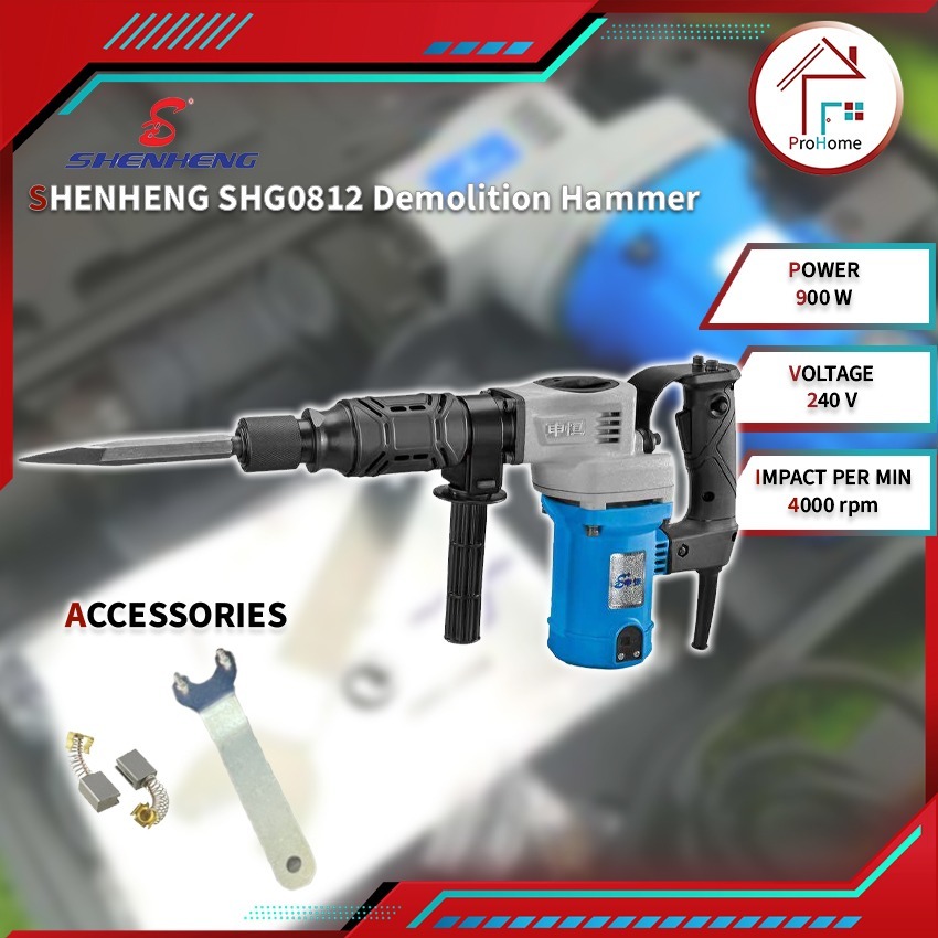 SHENHENG SHG0812 Demolition Hammer Hacker Hammer Drill / Mesin Ketuk ...