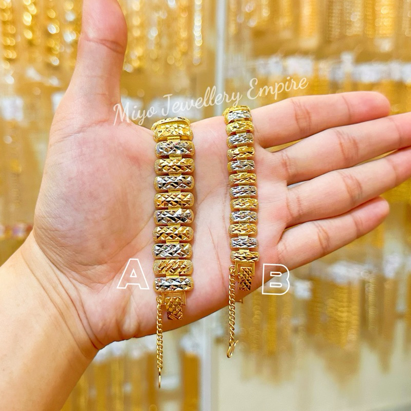 RANTAI TANGAN PULUT DAKAP COP 916 ( Emas bangkok / Emas korea 24k ...