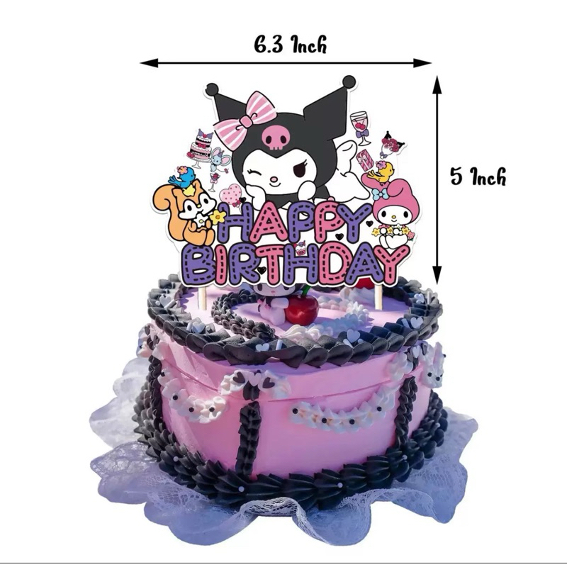 Anime Theme Party Kuromi Melody cinnamoroll Kuromi Birthday sanrio cute ...