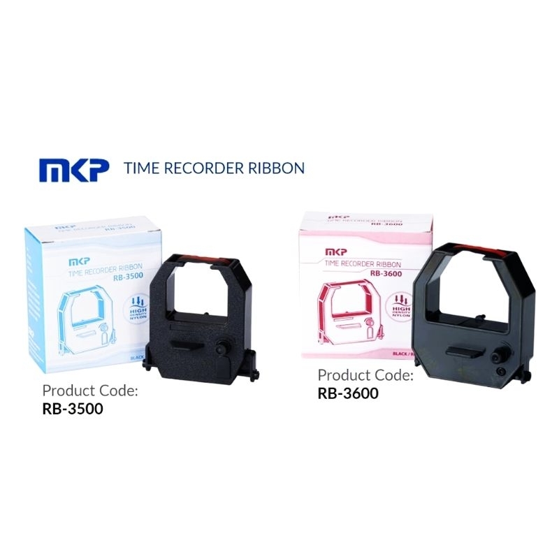 (1UNIT) MKP RB3500 / RB3600 Time Recorder Ribbon [Black/Red] x 1UNIT ...