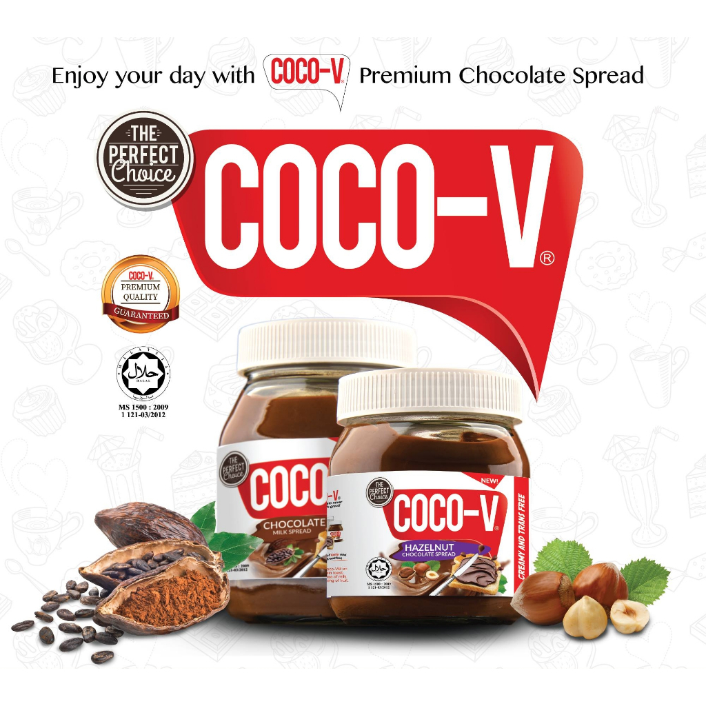 COCO-V MILK CHOCOLATE HAZELNUT SPREAD 350g | Shopee Malaysia