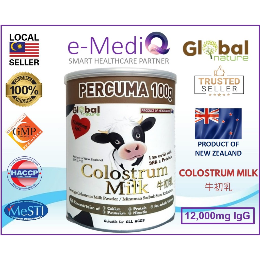 GLOBAL NATURE COLOSTRUM MILK POWDER (500g+ FREE 100g) READY STOCK 100% ...