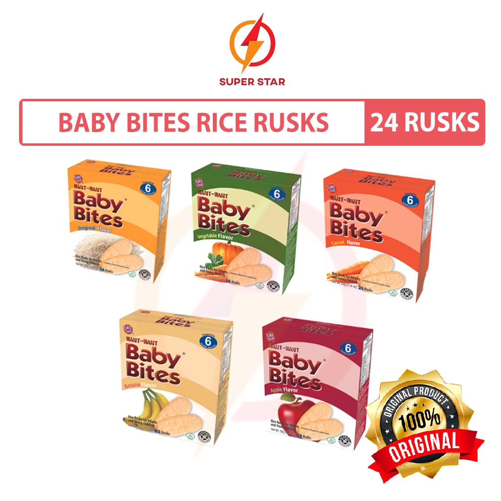 Baby Bites Rice Rusks All Flavour 50g (24 rusks) | Shopee Malaysia