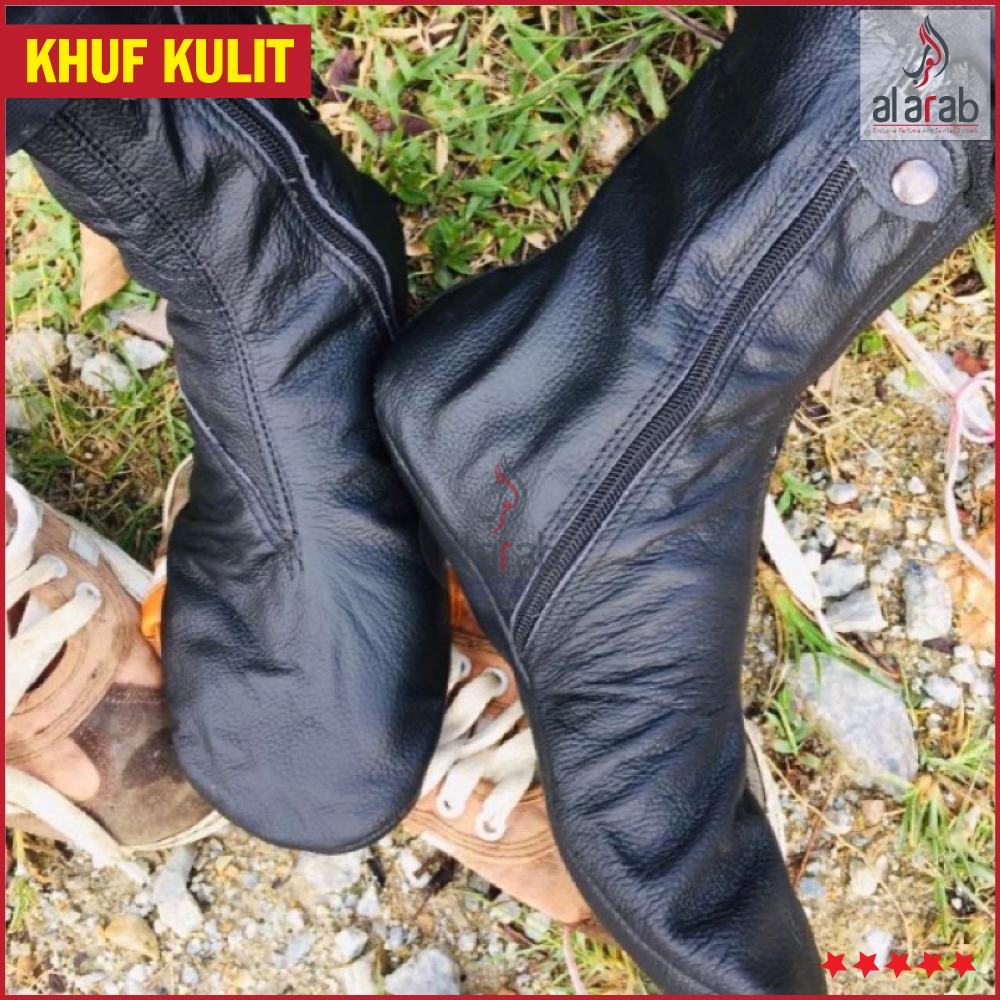 Khuf kuf kulit asli Kasut Sunnah Tebal-Haji musafir kesihatan kulit ...