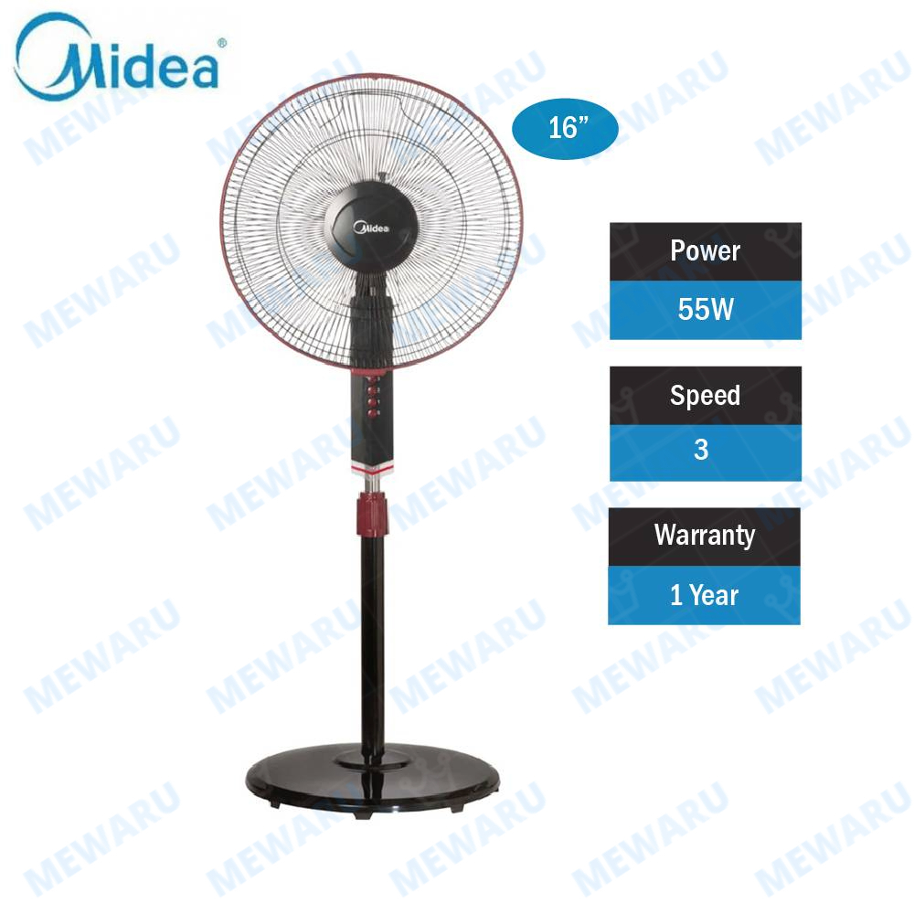 Midea 16'' Stand Fan Kipas Berdiri 16 Inch MF-16FS10N | Shopee Malaysia