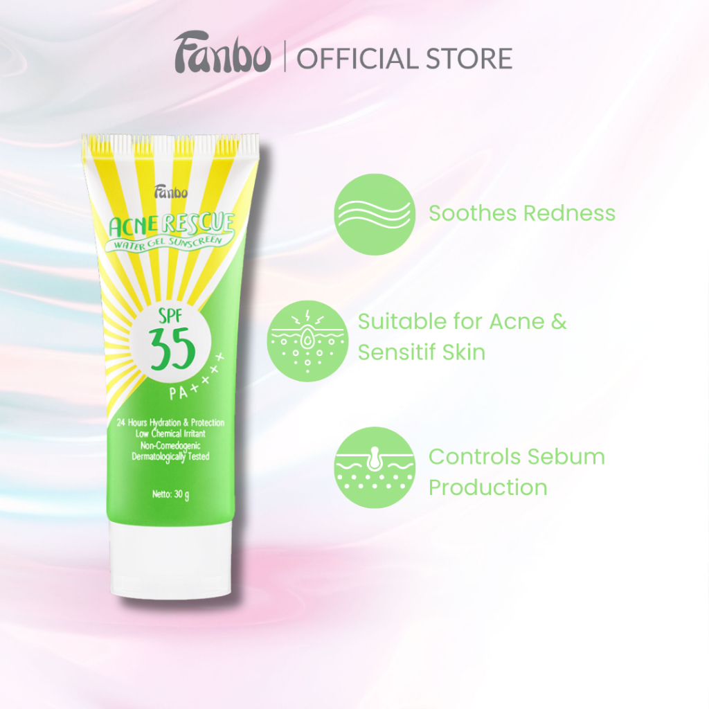 FANBO Acne Rescue Water Gel Sunscreen SPF 35 PA++++ | Shopee Malaysia