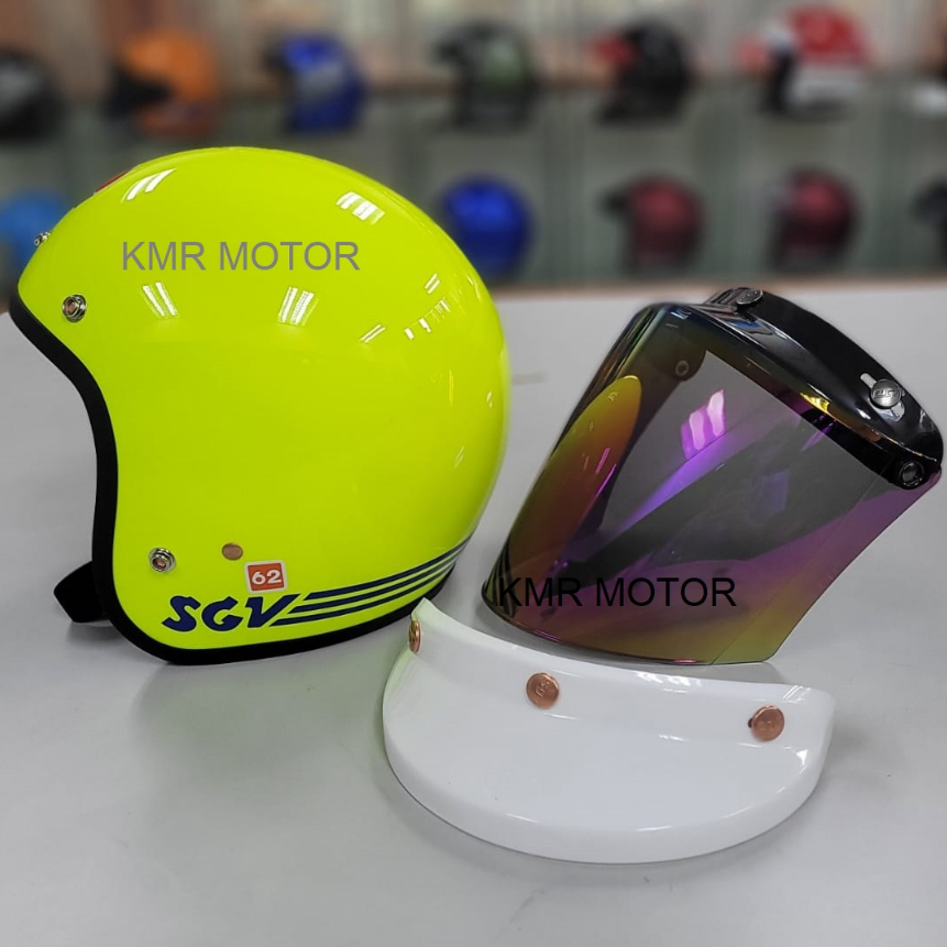 HELMET SGV 62 XL SPECIAL EDITION VALENTINO YELLOW WITH VISOR RAINBOW ...