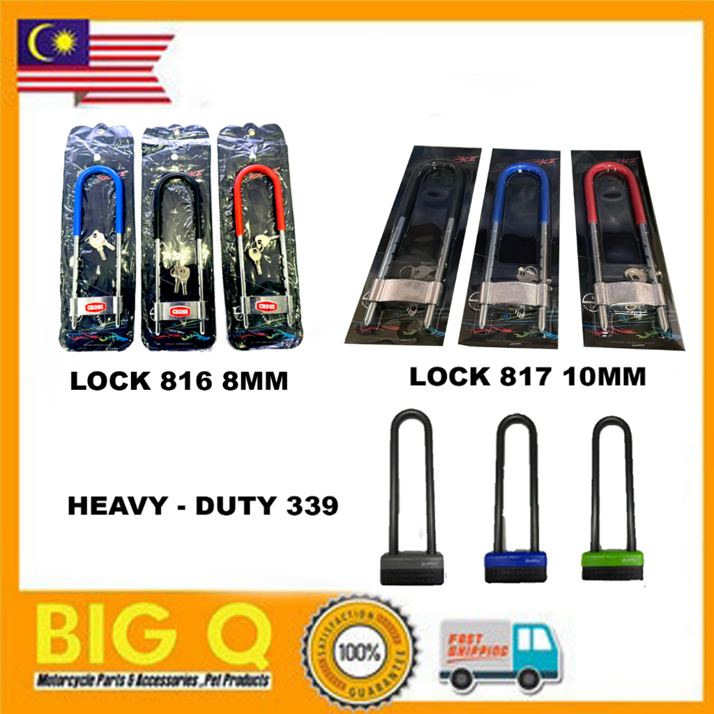 BULLOCKZ FORK LOCK 816 MOTORCYCLE 8MM/FORK LOCK 817 MOTORCYCLE10MM ...