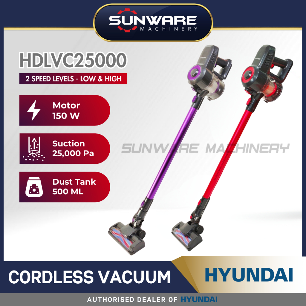 Hyundai 25000Pa Cyclone Series Cordless Handheld Portable Vacuum ...