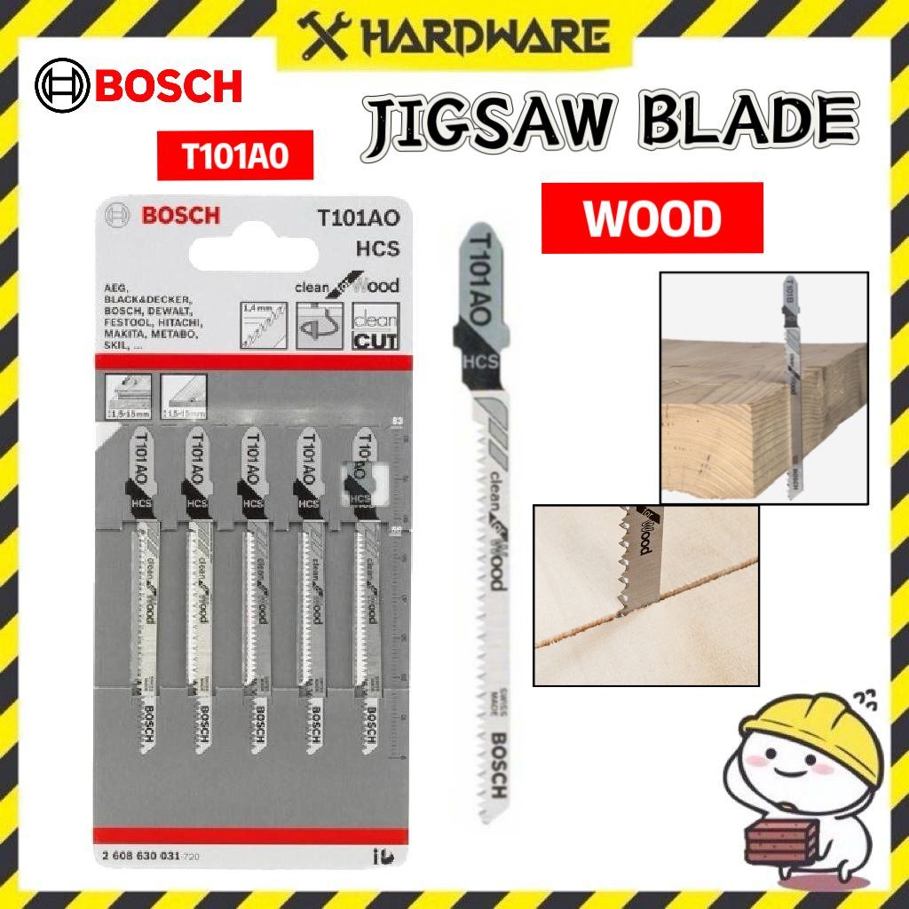 BOSCH JIGSAW BLADE T101AO CLEAN FOR WOOD/1PCS/5PCS/MATA POTONG KAYU ...