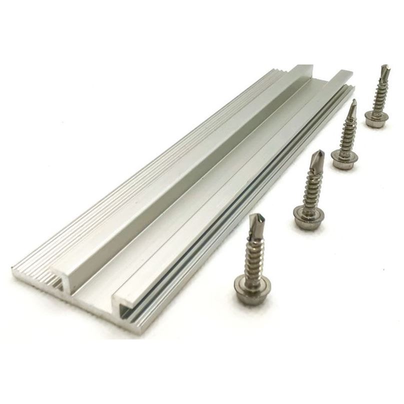 A&H Solar Panel Mounting Aluminum Rail Connector Rail Splice Kits Rail ...