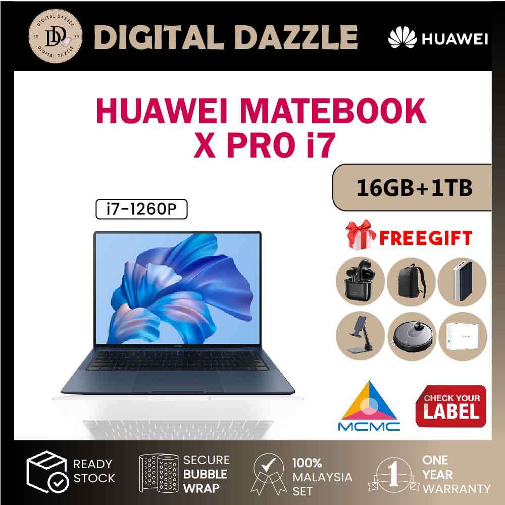 HUAWEI Matebook X Pro i7-1260P [16GB RAM 1TB SSD] - Original HUAWEI ...