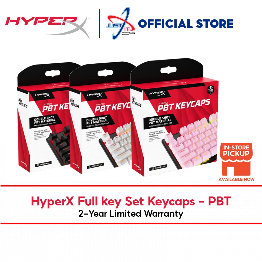 HyperX Full Key Set Keycaps - Black/White/Pink | Shopee Malaysia
