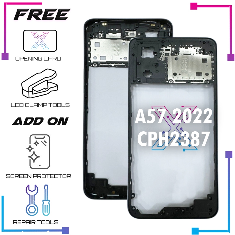 For Oppo A57 2022 CPH2387 Lcd Frame Middle Frame Chasis Housing Front ...
