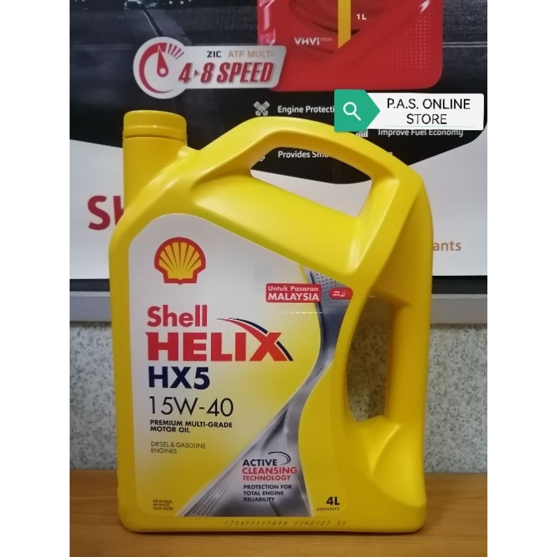 ORIGINAL SHELL HELIX HX5 15W-40 4L PASARAN MALAYSIA | Shopee Malaysia