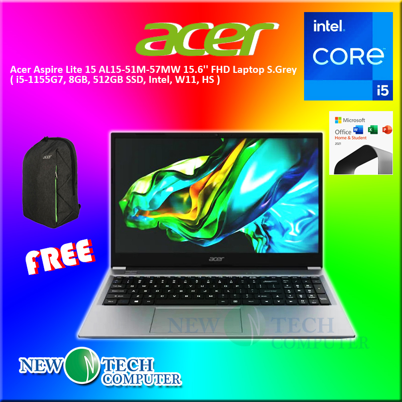 Acer Aspire Lite 15 AL15-51M-57MW 15.6'' FHD Laptop Steel Grey ( i5 ...