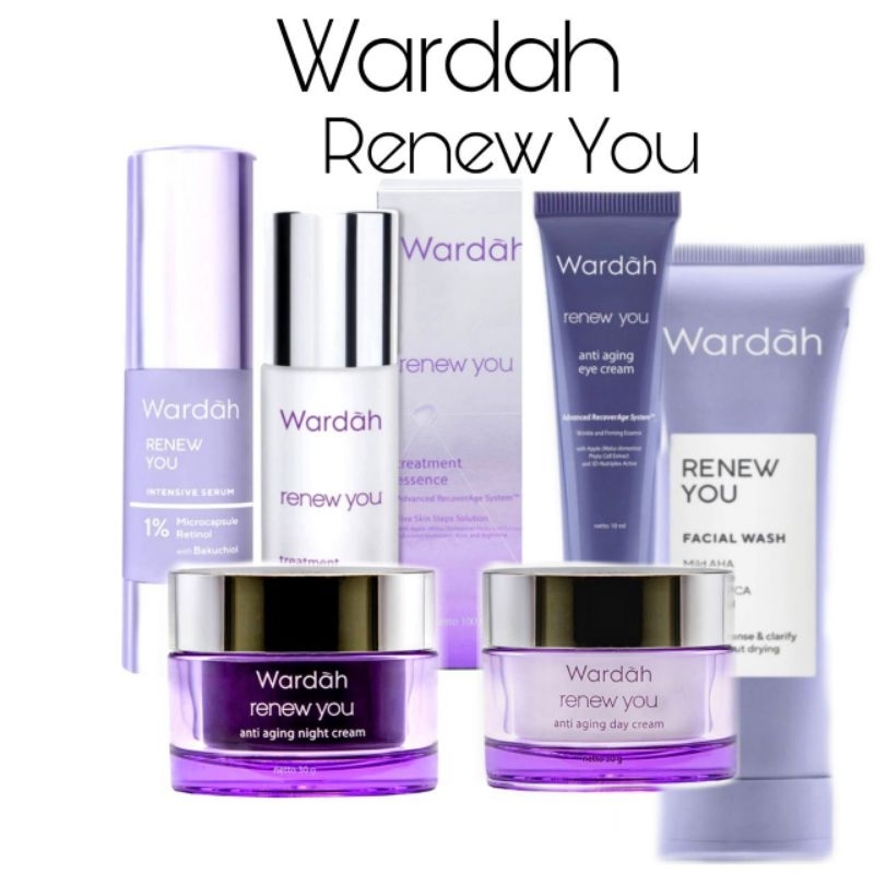 Wardah Renew Anti Aging Series Face Wash | Toner | Eye Serum ...