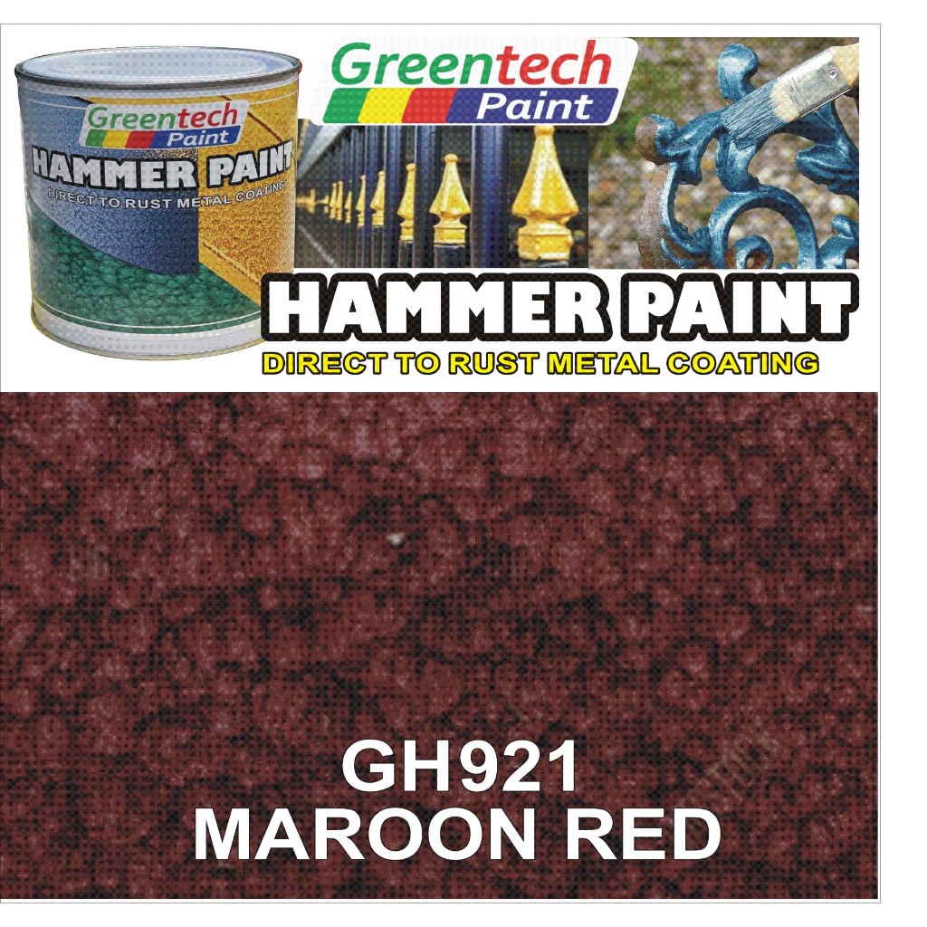 5L HAMMER PAINT ( GREENTECH ) HAMMERED Finish Direct to Rust Metal ...