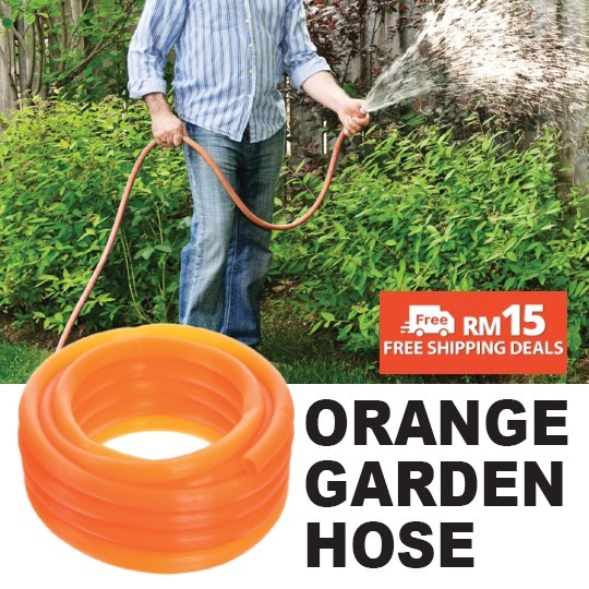 16MM (5/8") 5M / 10M / 30Meter MULTI PURPOSE ORANGE GARDEN HOSE ...