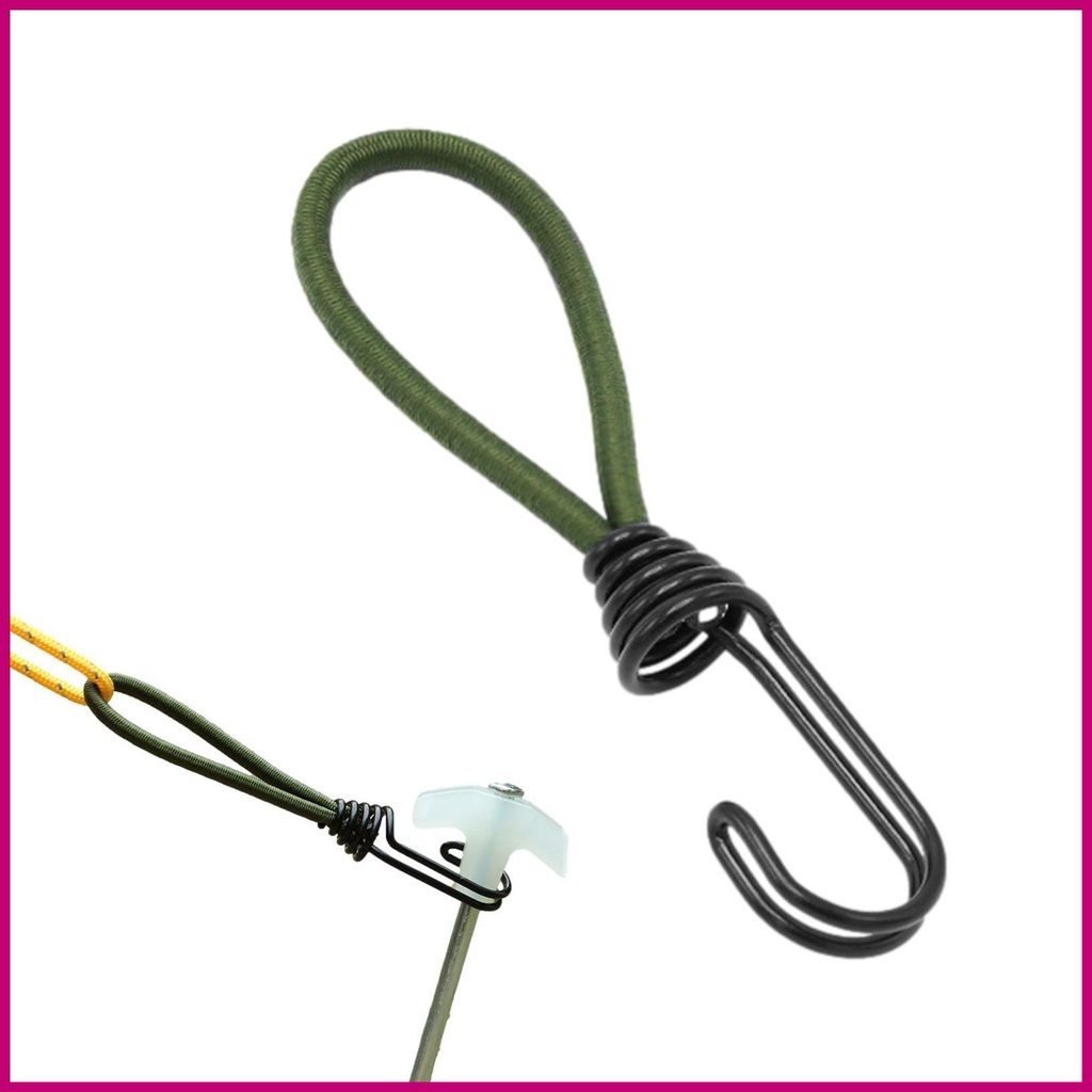 1 Pcs Camping Tent Stretch Cord Elastic Rope Buckle Tent Hook Fastener ...