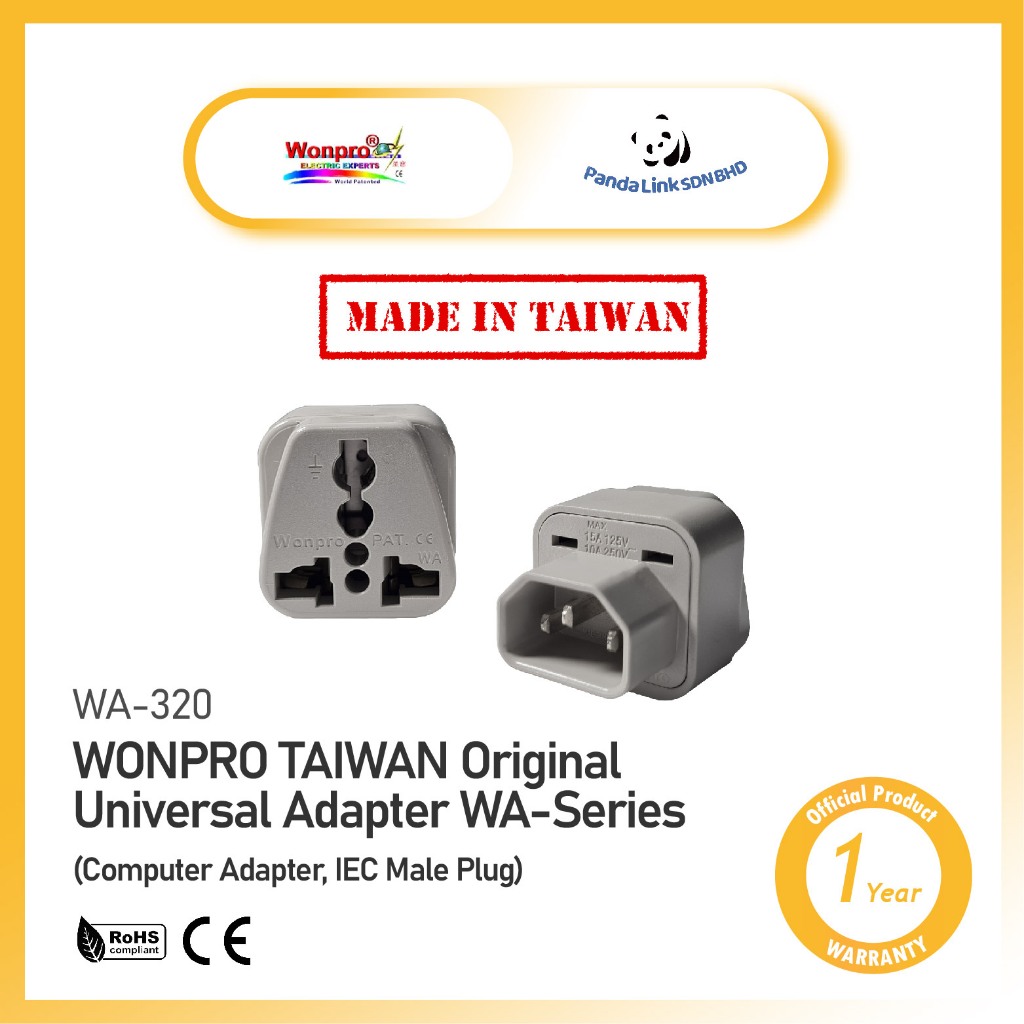 WONPRO WA-320 Taiwan Original Universal Adapter WA-Series (Computer ...